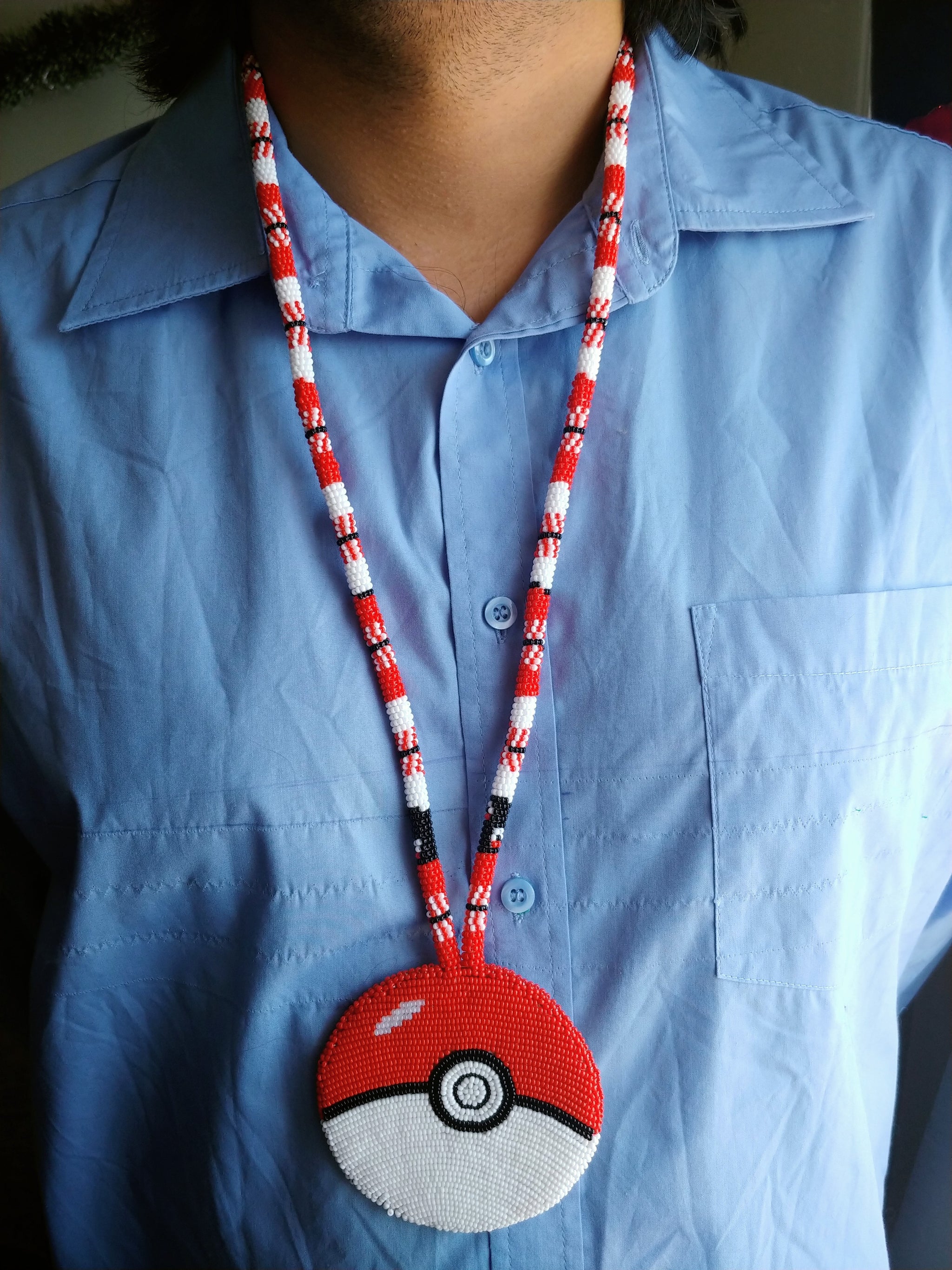 Sharon Walker Pop Culture Medallion w/ Beaded Lanyard